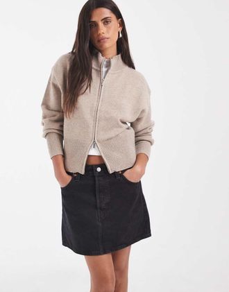 Levi's Icon - Mini-Jeansrock in verwaschenem Schwarz