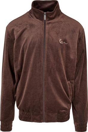 Karl Kani Herren KM224-039-1 KK Chest Signature Velvet Jacket Brown Brown, L