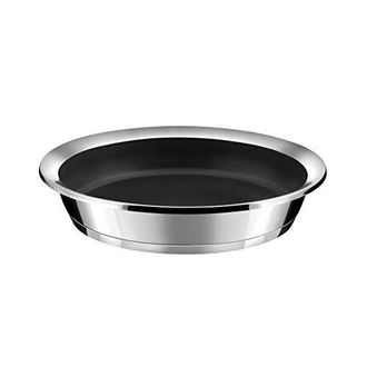 Cuisinox Ycône - Poêle 24 cm avec revêtement céramique - Fond thermo diffuseur - Compatible tous feux dont induction - Acier Inox 18/10 - Finition miroir - San
