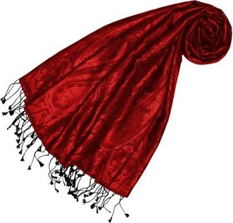 Lorenzo Cana Echarpe - Imprim&eacute; cachemire - Femme Rouge rouge/noir 70 x 190 cm