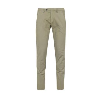 Roy Rogers Homme, Pantalons, Vert, Taille: W40 Pantalon Slim Fit en Gabardine de Coton Vert