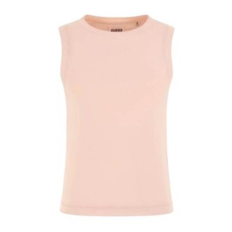 Guess Femme, Tops, Rose, Taille: 38 FR Débardeur Rose 100% Coton