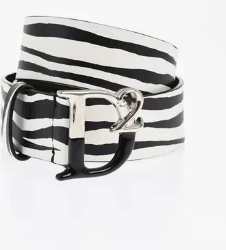 Dsquared2 Animal Motif Leather Belt 40mm size 85