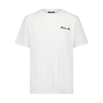 Balmain Wei&szlig;es Logo T-Shirt - - Tops - Herren - Wei&szlig; - XL