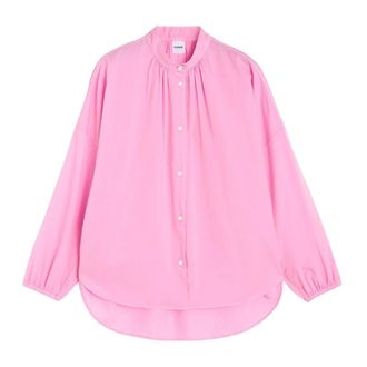 Aspesi Femme, Blouses et Chemises, Rose, Taille: 38 FR Chemise en coton &agrave; col cor&eacute;en