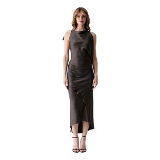 Victoria Beckham Kyra Midikleid - - Dresses - Damen - Schwarzk - S
