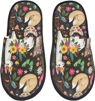 Generic Unisex Pantoufles Hommes Fleur Animal Chausson Maison Respirant Chaussons Homme pour Femme Ext&eacute;rieur Adulte M