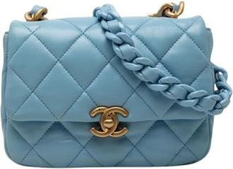 Chanel Sac bandouli&egrave;re rabat Pre-owned - Femme - Pre-owned - Bleu - Taille: ONE Size