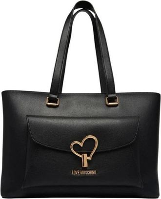 Love Moschino Femme, Sacs, Noir, Taille: ONE Size Sac &agrave; main en poly&eacute;thyl&egrave;ne avec anses sup&eacute;rieures