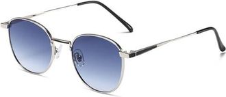 Generic Lunettes De Soleil Rondes En Métal For Femmes, For La Plage, Les Vacances, Les Hommes, Les Sports De Plein Air, La Conduite Et Les Fêtes(Blue)