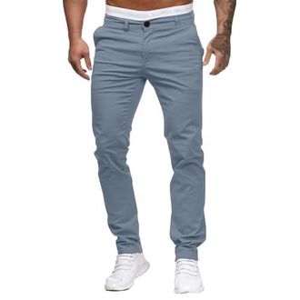 Generic Pantalon chino extensible pour homme - Coupe ajustée - Coupe ajustée - Pantalon chino décontracté - Pantalon de travail décontracté - Pantalon chino t