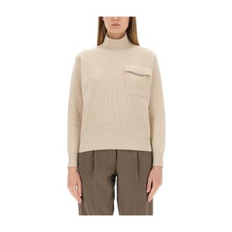 Brunello Cucinelli Kaschmir-Rollkragenpullover - - Knitwear - Damen - Beige - L