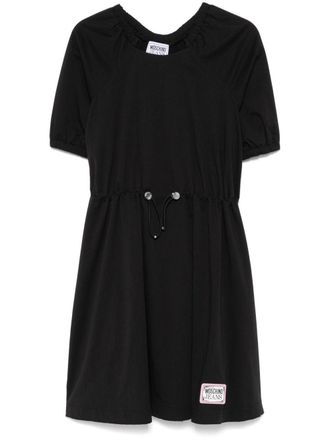 Moschino robe en popeline à coupe mi-longue - Noir