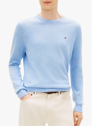 Tommy Hilfiger Pull &agrave; drapeau brod&eacute; en coton