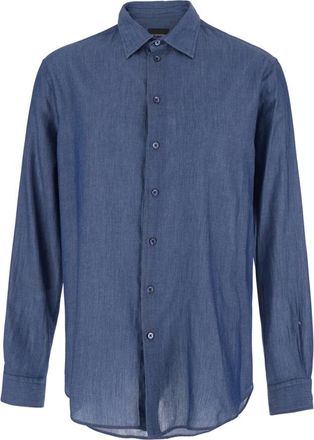 Emporio Armani Chemise en jean - Homme - Chemises - Bleu - Taille: M