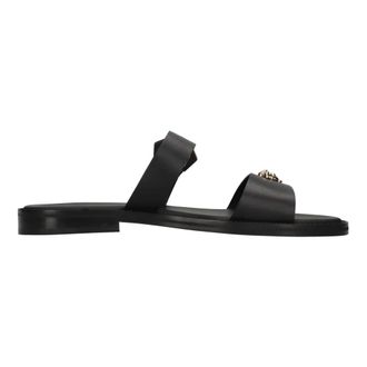 Versace Homme, Chaussures, Noir, Taille: 44 EU Sandales en cuir La Medusa