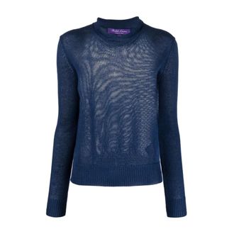 Ralph Lauren Rundhals-Strickware - - Knitwear - Damen - Blau - S