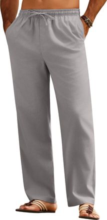 Coofandy Hosen Herren Lang Leinenhose mit Kordelzug Leicht Sommerhose Freizeithose Stoffhose Herren Lange Hose M&auml;nner Schlupfhose Strandhose Einfarbig Mittelgr