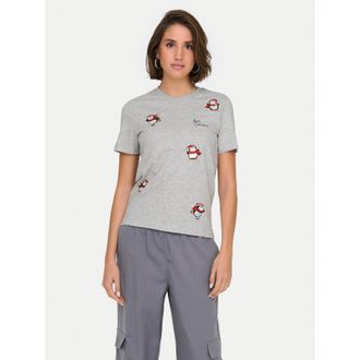 Only T-Shirt Kita 15331069 Grau Regular Fit