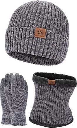 Generic &Eacute;charpe en cachemire de qualit&eacute; sup&eacute;rieure - &Eacute;charpe tubulaire tricot&eacute;e douce - &Eacute;charpe chaude en tricot &eacute;lastique - Coupe-vent - Masque de ski, gris,