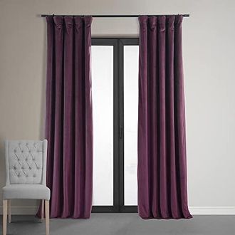 Half Price Drapes VPCH-P HPD VPCH-180104-108, Cabernet Vorhänge aus Samt, 127 x 274 cm, Polyester-Mischung, 50 X 108