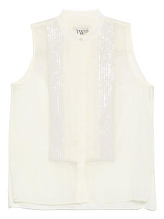 TWP haut Adele With Sequins - Tons neutres