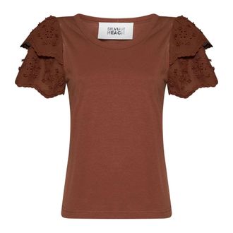 Silvian Heach Damen, Blusen & Hemden, Braun, LGr&ouml;&szlig;e