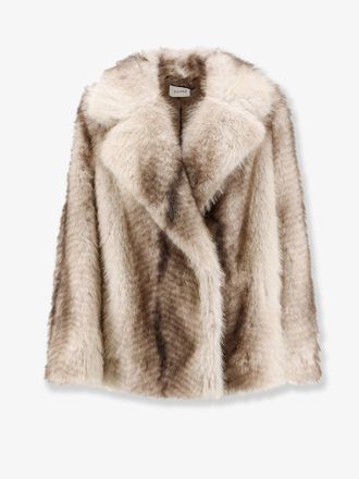 Nude Faux fur jacket - NUDE - gender_Woman