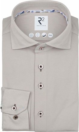 R2 Amsterdam R2 Chemise Technical Knitted Dobby Beige