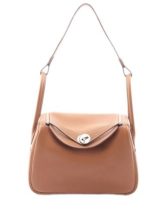 Herm&egrave;s 2025 Taurillon Clemence Lindy Handtasche 26cm - Braun