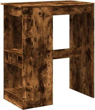vidaXL Bartisch mit Regal R&auml;uchereiche 90x47,5x103,5 cm Holzwerkstoff Vidaxl