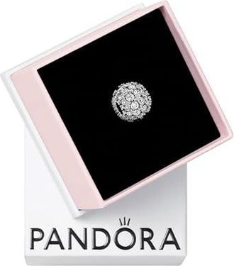 Pandora Pandora Timeless Charm Pavé en argent sterling avec zircones cubiques transparentes
