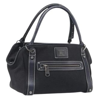 Burberry Sac &agrave; main vintage en toile Pre-owned - Femme - Pre-owned - Noir - Taille: ONE Size