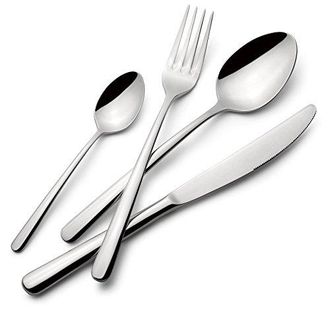 Lagostina 14430650524 Ambra Besteck-Set 24 teilig, Edelstahl