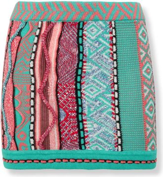 Laneus Femme, Jupes, Multicolore, Taille: 36 FR Gonna Jacquard Multifilo