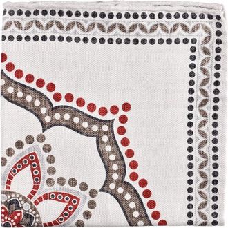 Brunello Cucinelli Homme, Accessoires, Multicolore, Taille: ONE Size Geometric Print Pocket Square