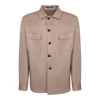 Tagliatore Homme, Chemises, Beige, Taille: L Surchemise