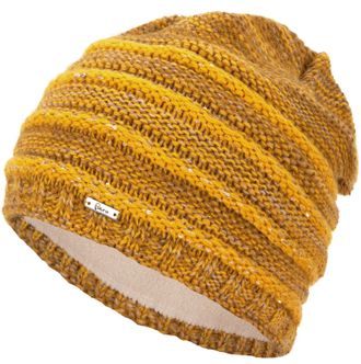Faera Winterm&uuml;tze warm gef&uuml;tterte Winter-M&uuml;tze Fleece-Futter Winter Strick-M&uuml;tze Beanie-M&uuml;tze Damen Herren One-Size, Farbe:Senf