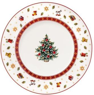 Villeroy & Boch Toys Delight Specials Frühstücks-/ Dessertteller Rot und Weiß, Spülmaschinenfest, Mikrowellensicher, Teller, Frühstücksteller, Dessertteller, Weihnach