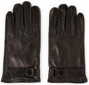 A|X Armani Exchange Lederhandschuhe - Schwarz