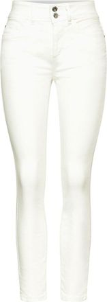 Street One Damen A377746 Jeans Slim und High, Off White Washed, 32W / 26L