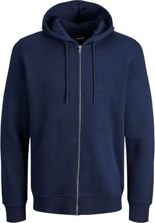 Jack & Jones Jjebradley Sweat &Agrave; Capuche Zipp&eacute; Noos Pls Homme Veste Sweat-Shirt, Marine, 5XL Grande taille