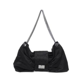 Chanel Sac bandouli&egrave;re en soie Pre-owned - Femme - Pre-owned - Noir - Taille: ONE Size