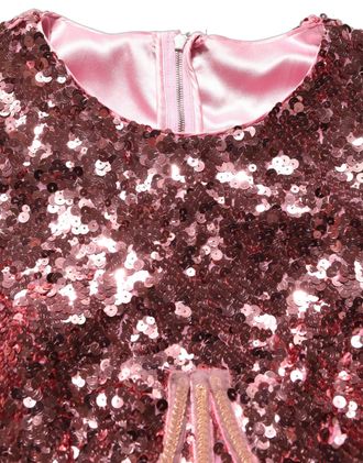 Dolce & Gabbana Sequined Corset Bodice Gown - Pink