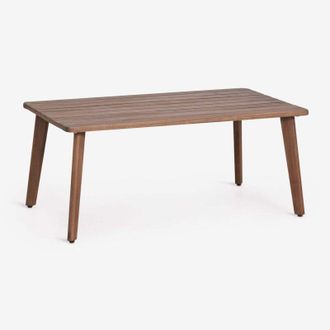 Sklum Rechteckiger Couchtisch 90x50 cm aus Akazienholz Kaela Akazienbraun dunkel