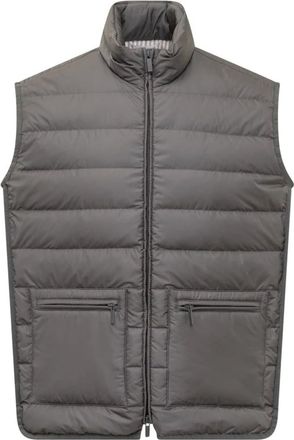 Thom Browne Homme, Vestes, Gris, Taille: L Down Knit Vest
