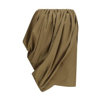 Chlo&eacute; Womens Bicolor Cotton Midi Skirt