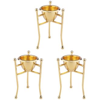 Pretyzoom 3 STK Eierregal Neuheit Eierbecher Gekochter Eierbecher Trennvorrichtung F&uuml;r Gekochte Eier Einzelner Eierbecher Eierf&uuml;ller Flach Eierbecher Teller Dre