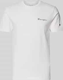 Champion T-Shirt mit Label-Stitchings und Rundhalsausschnitt