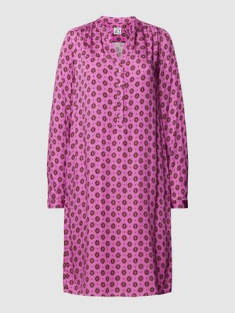 Emily van den Bergh Blusenkleid aus Viskose mit Allover-Muster
